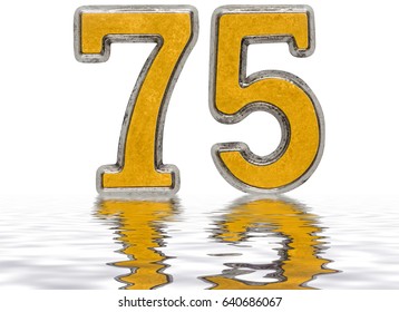 Numeral 75 Seventy Five Reflected On Stock Illustration 640686067 ...