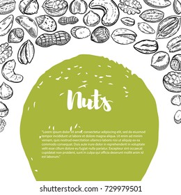 Nuts Flyer Template Border Nuts Illustrations: เวกเตอร์สต็อก (ปลอดค่า ...