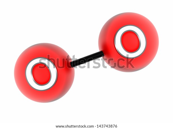 O2 Oxygen 3d Model Isolated On Stock Illustration 143743876 | Shutterstock