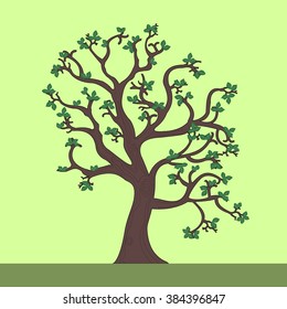 Alive Tree Like Man Green Heart: vector de stock (libre de regalías ...