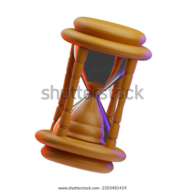 Objects Background Hourglass Illustration 3d Stock Illustration ...