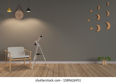 Observatory Room Interior 3d Rendering Stock Illustration 1589626951 ...
