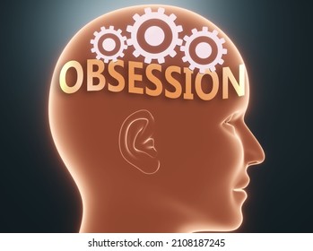 Obsession Inside Human Mind Pictured Word Stock Illustration 2108187245 ...