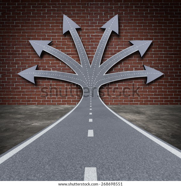 Obstacle Solution Direction Business Concept Road Stock Illustration ...