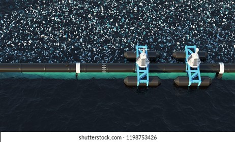 Ocean Cleaner System 3d Rendering Stock Illustration 1198753426 ...