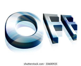 Off Letters Over White Background Blue Stock Illustration 33600925 ...