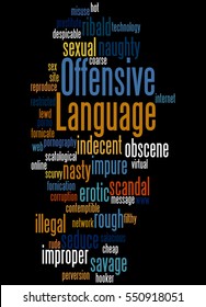 Offensive Language Word Cloud Concept On Stock Illustration 550918051 ...