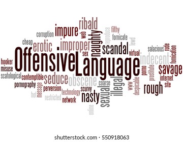 Offensive Language Word Cloud Concept On Stock Illustration 550918063 ...