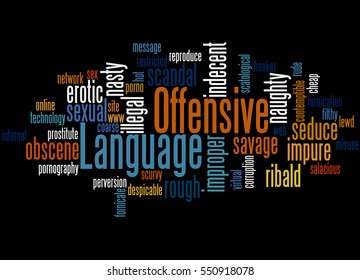 Offensive Language Word Cloud Concept On Stock Illustration 550918078 ...