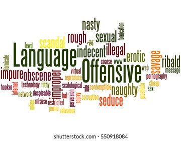 Offensive Language Word Cloud Concept On Stock Illustration 550918084 ...