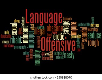 Offensive Language Word Cloud Concept On Stock Illustration 550918090 ...