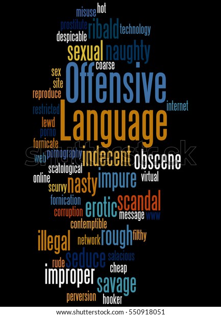 Offensive Language Word Cloud Concept On Stock Illustration 550918051