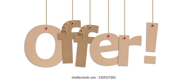Offer White Background Stock Illustration 1329157202 | Shutterstock