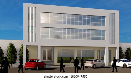Office 3d Design Exterior Elevation Stock Illustration 1810947550 ...