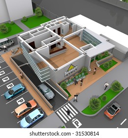 Stock ilustrace „Office Building Horizontal Section“ 31530814 ...