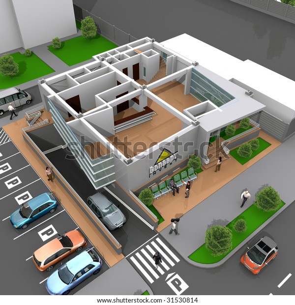 Stock ilustrace „Office Building Horizontal Section“ 31530814