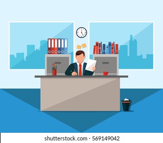 Office Flat Design Stock Illustration 569149042 | Shutterstock