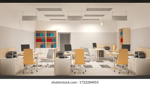 Empty Open Plan Office Multiple Work Stock Photo 785147503 | Shutterstock