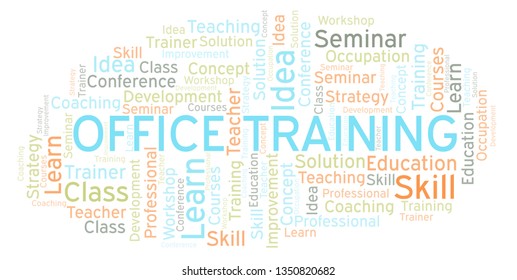 Office Training Word Cloud Stock Illustration 1350820682 | Shutterstock