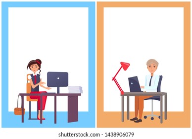 Office Work Posters Text Sample Woman Stock Illustration 1438906079 ...
