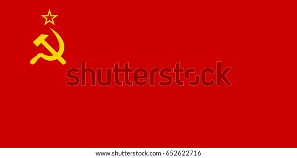 Official Large Flat Flag Soviet Union Stock Illustration 652622716