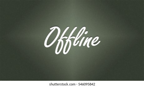 Offline Text High Resolution Green Background Stock Illustration ...