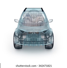 Car Design Wire Model My Own Stock Illustration 334645502