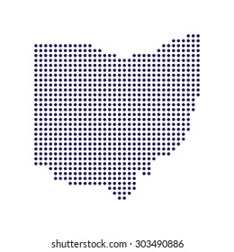Ohio Dots Map Logo Stock Vector (Royalty Free) 303490124