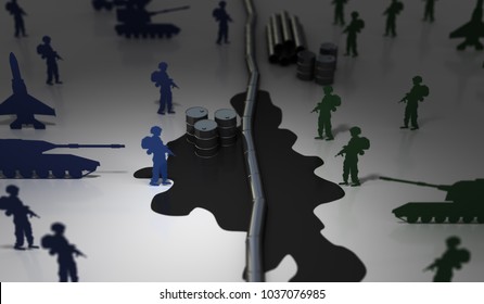 Oil War 3d Rendering Stock Illustration 1037076985 | Shutterstock