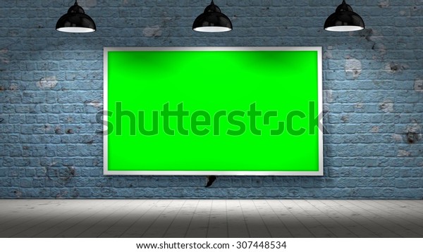 Old Brick Wall Green Screen Picture Stock Illustration 307448534 ...