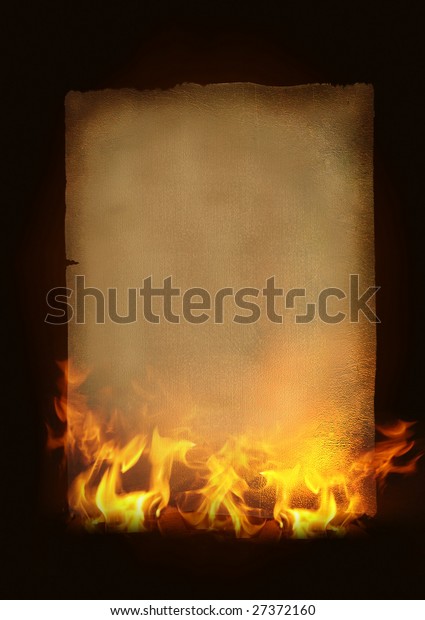 Old Burning Paper Stock Illustration 27372160