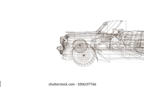 Old Car Model Body Structure Wire 스톡 일러스트 1006197766 | Shutterstock