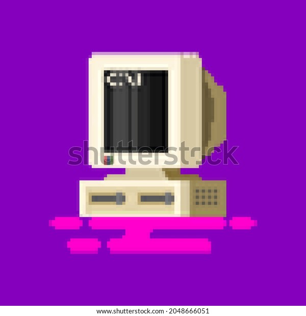 Old Computer Pixel Art Design Stock Illustration 2048666051 | Shutterstock