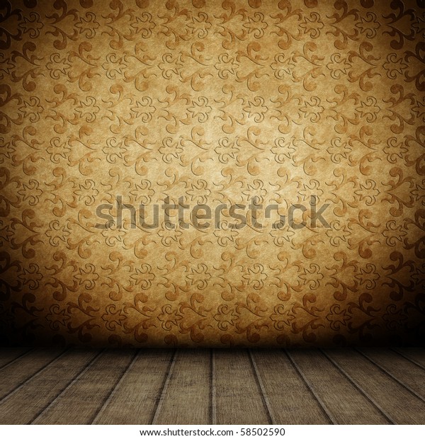 Old Empty Room Antique Pattern On Stock Illustration 58502590 ...