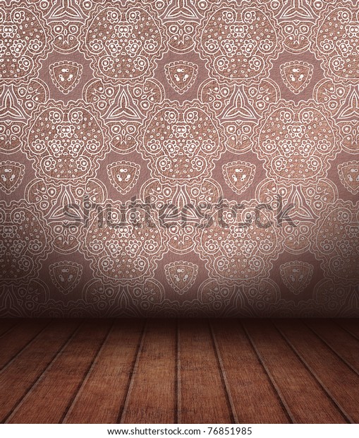 Old Empty Room Antique Pattern On Stock Illustration 76851985 ...