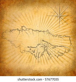 Battered Faded Old Treasure Map Vector Stock Vector (Royalty Free ...