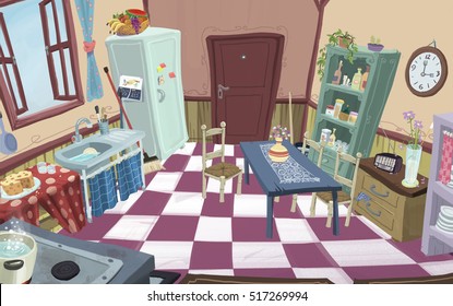 1,783 Old house inside cartoon Images, Stock Photos & Vectors ...