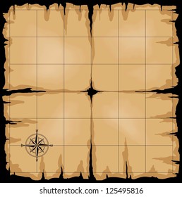 Old Map Compass Rose Raster Version Stock Illustration 125495816 ...