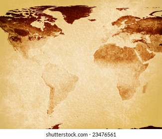 Old Paper Map Some Damage On Stock Illustration 23476561 | Shutterstock