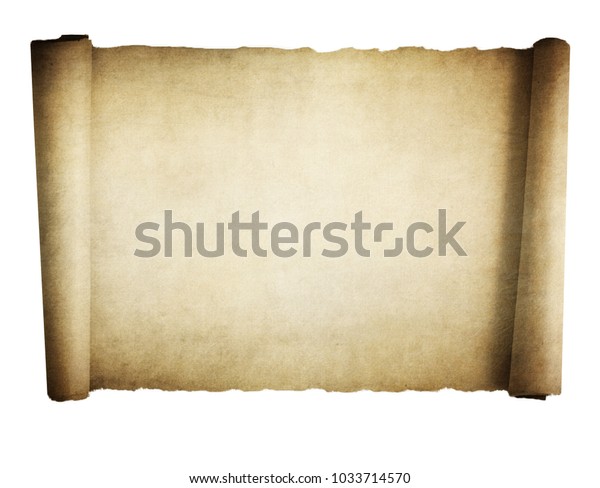 Old Paper Scroll Isolated On White Stock Illustration 1033714570 ...