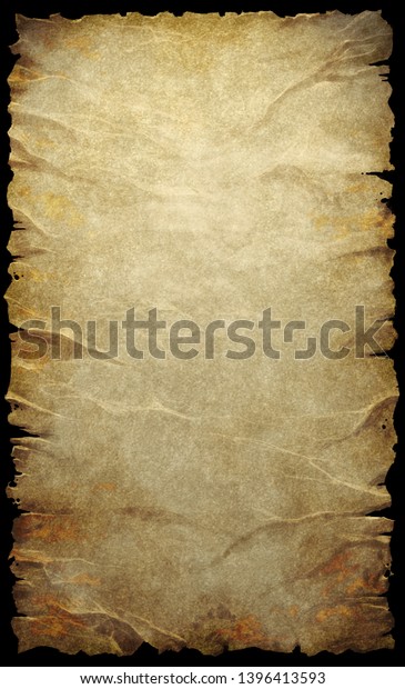 Old Paper Scroll Torn Edges Digital Stock Illustration 1396413593 ...