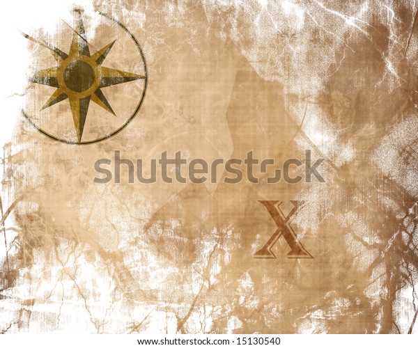 Old Paper Texture Treasure Map Stock Illustration 15130540