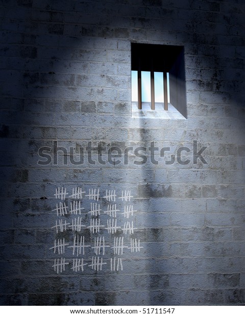 Old Prison Cell Window Bars Calendar Stock Illustration 51711547 ...