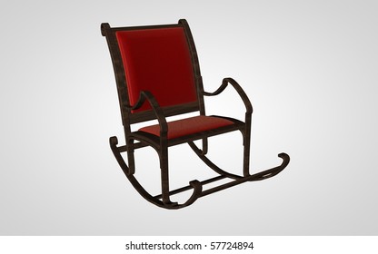Rocking Chair Foot Stool Upholstered Native Stock Photo (Edit Now ...