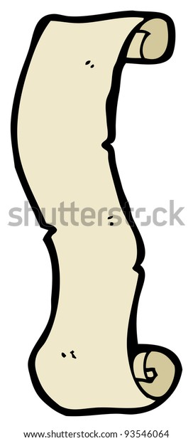 Old Scroll Cartoon Raster Version Stock Illustration 93546064 ...