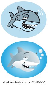 Cartoon Shark Fish Bite Pools Ball Stock Vector (Royalty Free) 1434382166
