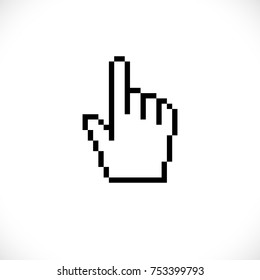 Old Style Pixel Computer Mouse Cursor Stock Illustration 753399793 ...