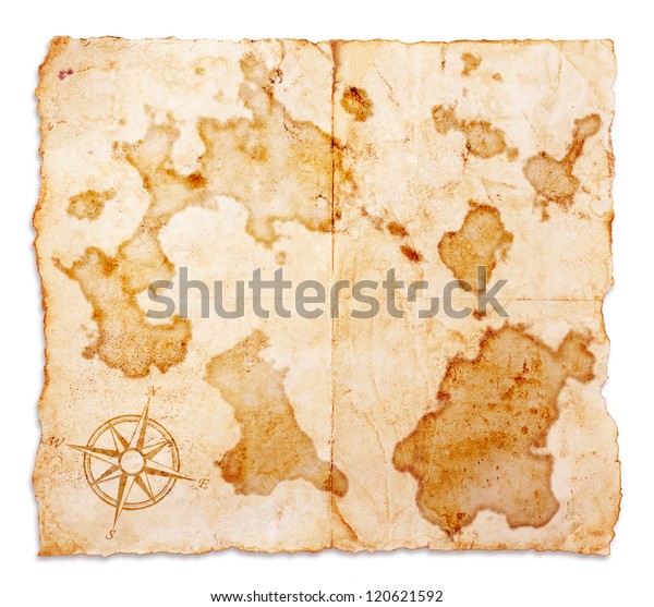 Old Treasure Map Clipping Path Stock Illustration 120621592 | Shutterstock
