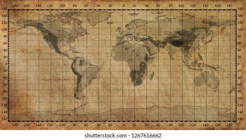 Old World Map Stock Illustration 1267616662 | Shutterstock