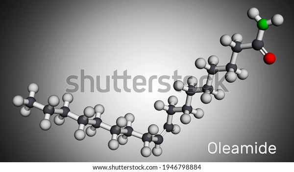 Oleamide Molecule Fatty Amide Derived Oleic Stock Illustration ...